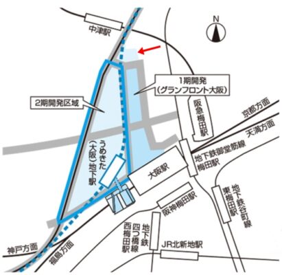 PRIME GATE UMEDA（地上12階・高さ約53m・延床面積約1.5万㎡）2024年7月30日竣工（グランフロント大阪の北側）プライム ...